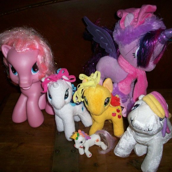 Hasbro | Toys | My Little Pony Lot 6pc Plush Figures Funrise Rarity ...